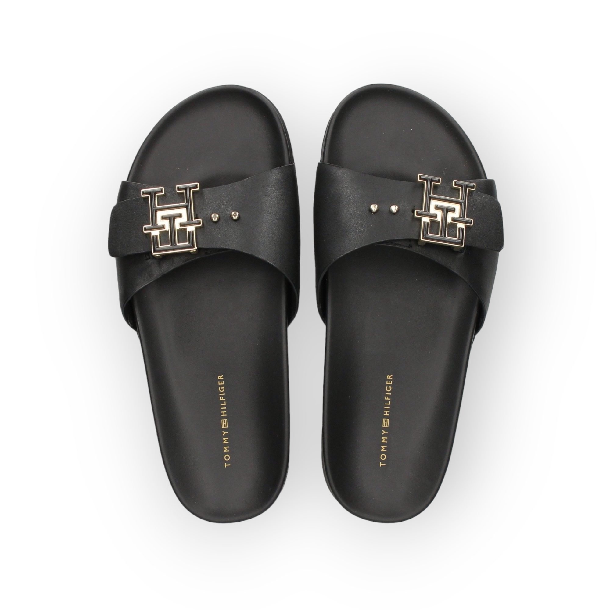 נעלי TOMMY HILFIGER HARDWARE LEATHER SANDAL - ZICO Fashion